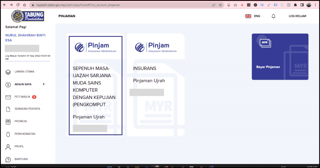 Portal Rasmi PTPTN - 7 Langkah Bayaran Balik Pinjaman PTPTN Menggunakan ...