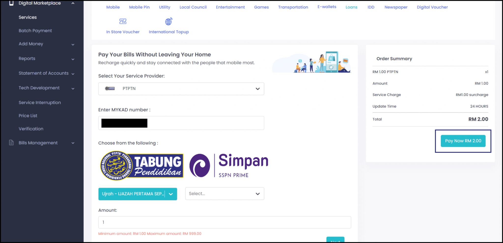 Portal Rasmi PTPTN - Langkah Bayaran Balik Pinjaman PTPTN Melalui ...